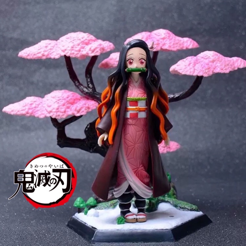 Demon Slayer Nezuko Kamado Sakura Tree Background 19cm Action Figure ...