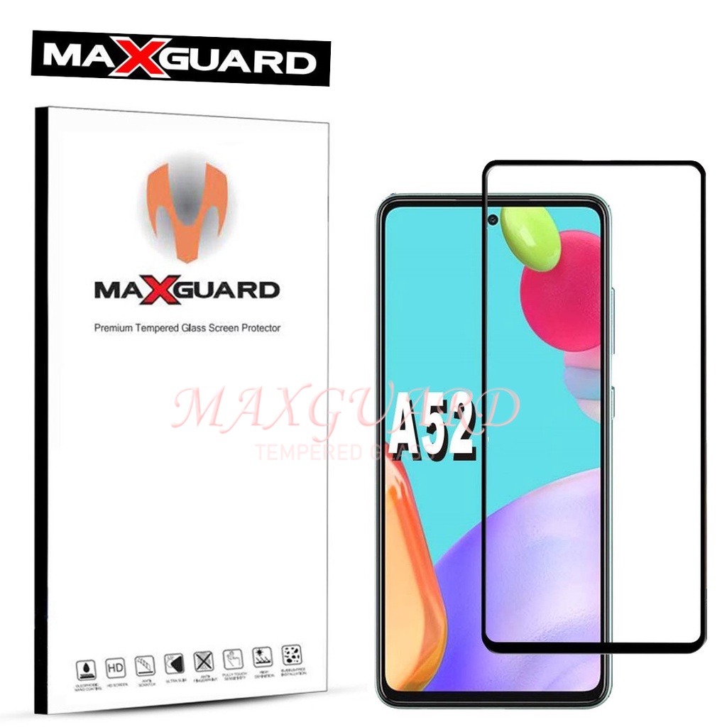 Maxguard - HD Plus Full Cover Tempered Glass For Samsung A52 / A52S 5G ...
