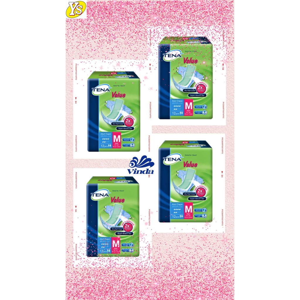 TENA Value Adult Diapers M 12pcs 4 Packs | Shopee Malaysia