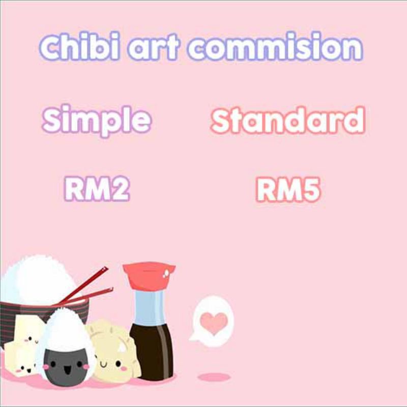 Digital Chibi Art Commission ( Two types of art style available ...