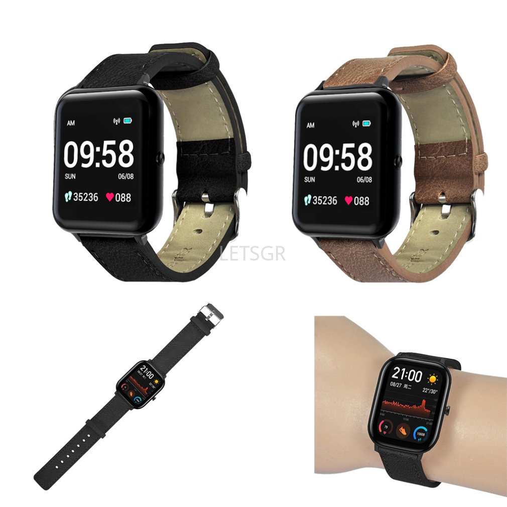 Lenovo S2/S2 Pro Smart Watch Leather Watch Strap Watchband Wearable ...