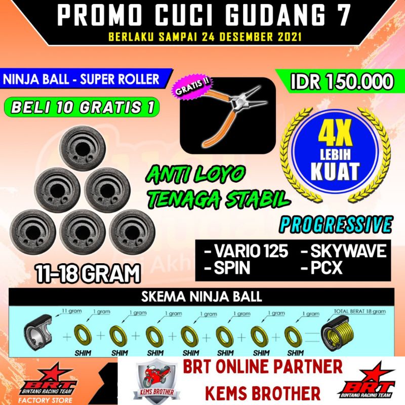 NINJA BALL BRT ROLLER BRT VARIO 150 VARIO 125 PCX 150 ADV 150 VARIO 160 ...