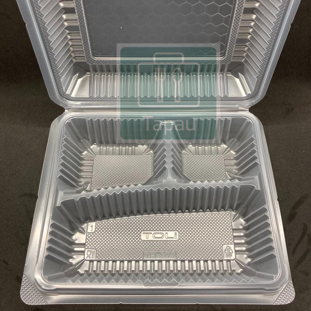 TAPAU - TPI-300 / TPI300 3 Compartment Container 50pcs / BX-190 / BX190 ...