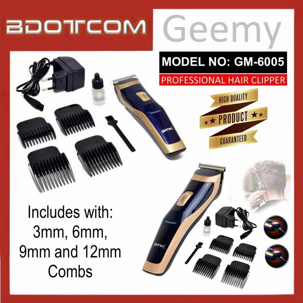 [READY STOCK] GEEMY GM-6005 Professional Rechargeable Hair Trimmer ...