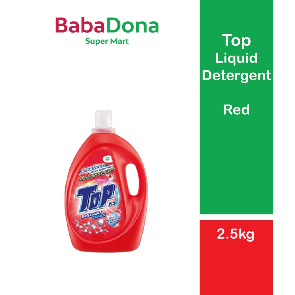 TOP LIQUID DETERGENT (2.5KG / 2.7KG) - BLUE STAIN BUSTER / RED BLILLANT ...