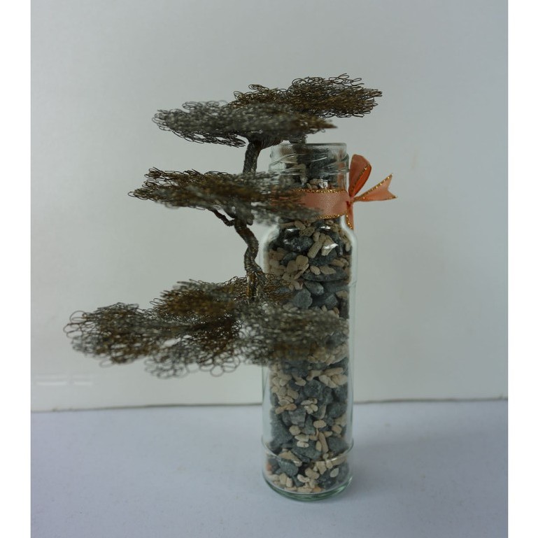 Golden and silver Bonsai Wire tree ("Cascade") | Shopee Malaysia