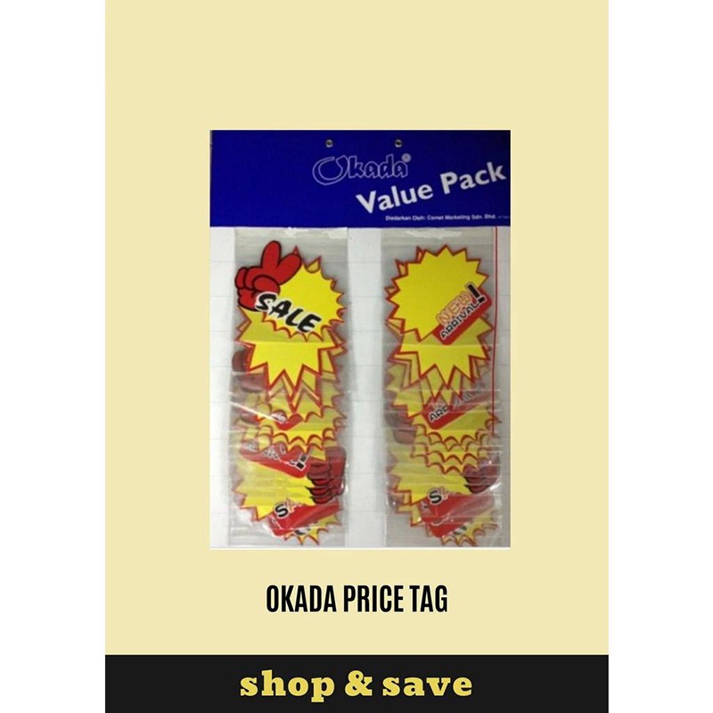 OKADA PRICE TAG / Card Price Tag / Price Label / Price Label Display ...