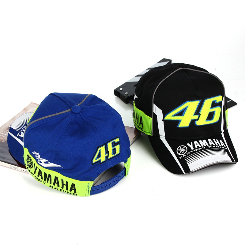 VR-46 Yamaha Racing Cap Sports Locomotive Peaked Cap with Two Slanted ...