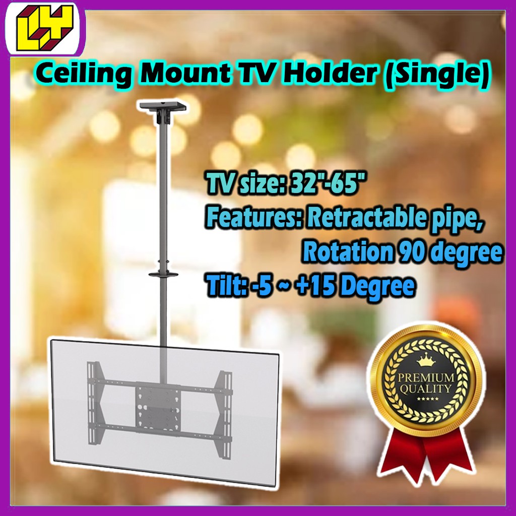 Professional TV Mount Retractable Flat Screen Ceiling Mount For VESA 65 ...