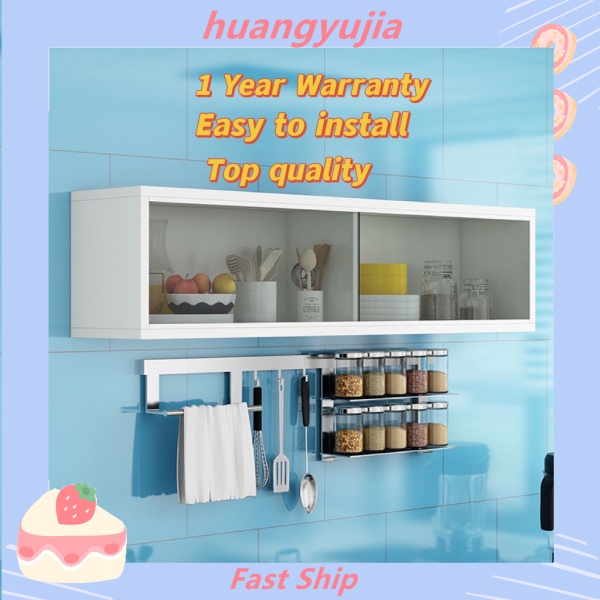 New Upgrade Solid Wood Kitchen Closet Wall Cupboard Locker Tempered ...