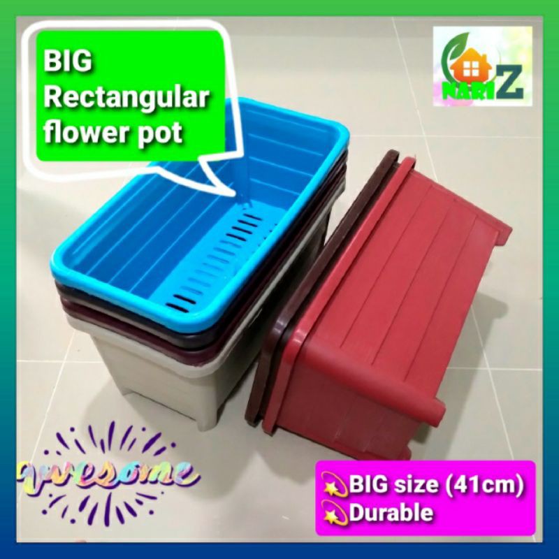 💥HOT 5PCS💥Pasu bunga👍Pasu segi empat👍Pasu petak👍Flower pot👍Big Size ...