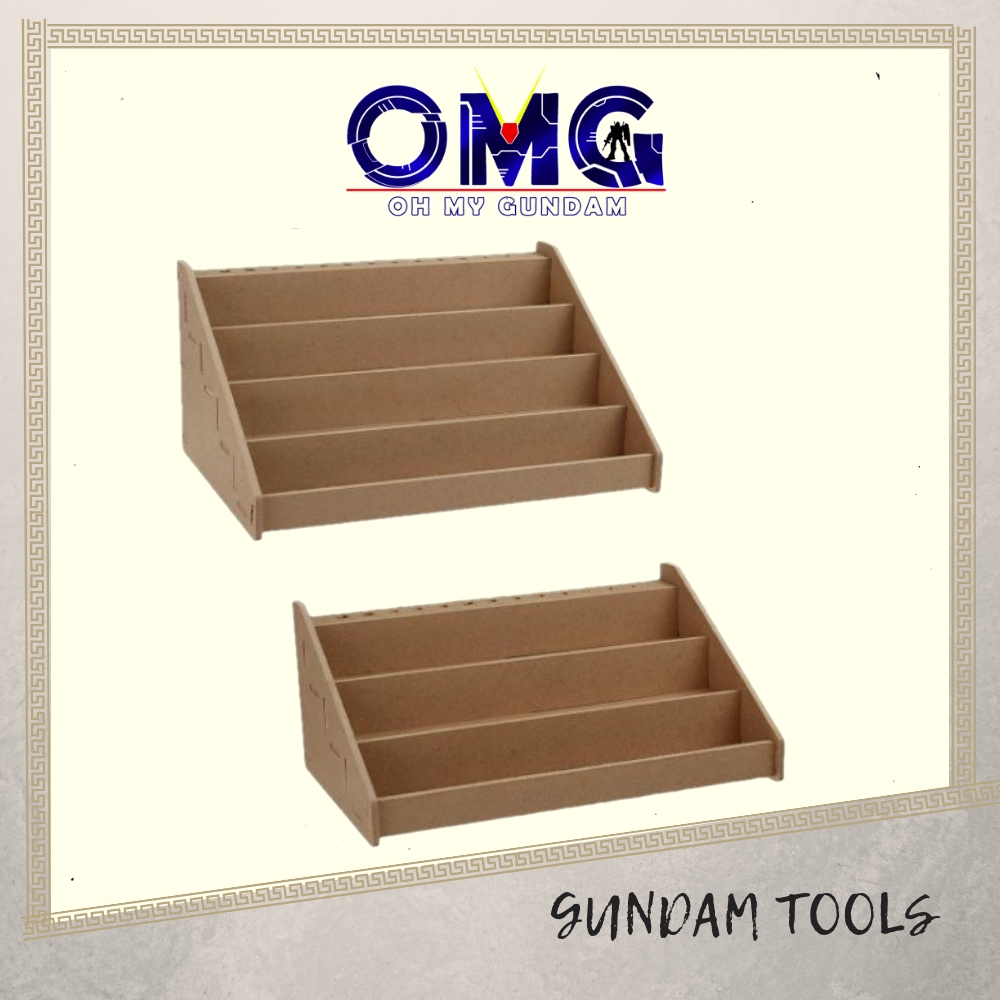 Tool Wooden Paint Rack 3 Levels Paint Rack 4 Levels Color Rack Paint ...
