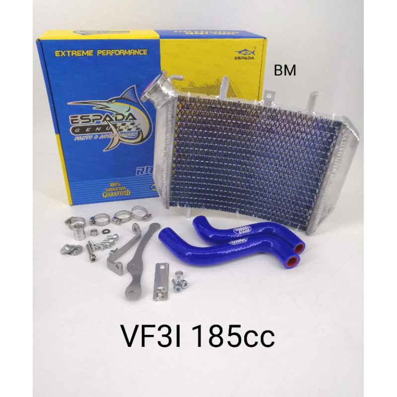 ESPADA SYM VF3I 185CC RADIATOR CURVE RACING (BESAR) WITH HOSE COMP ...