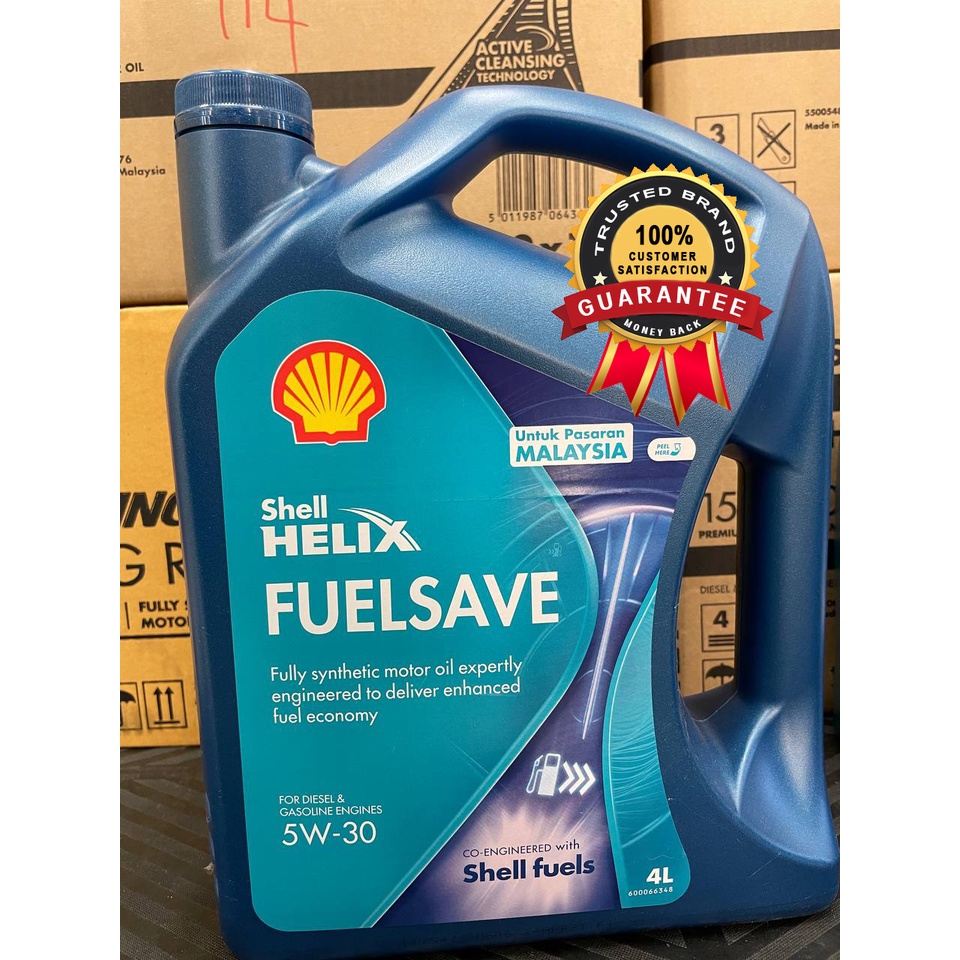 Shell Helix Fuelsave 5W-30 Fully Synthetic Engine Oil (4L) | Shopee ...