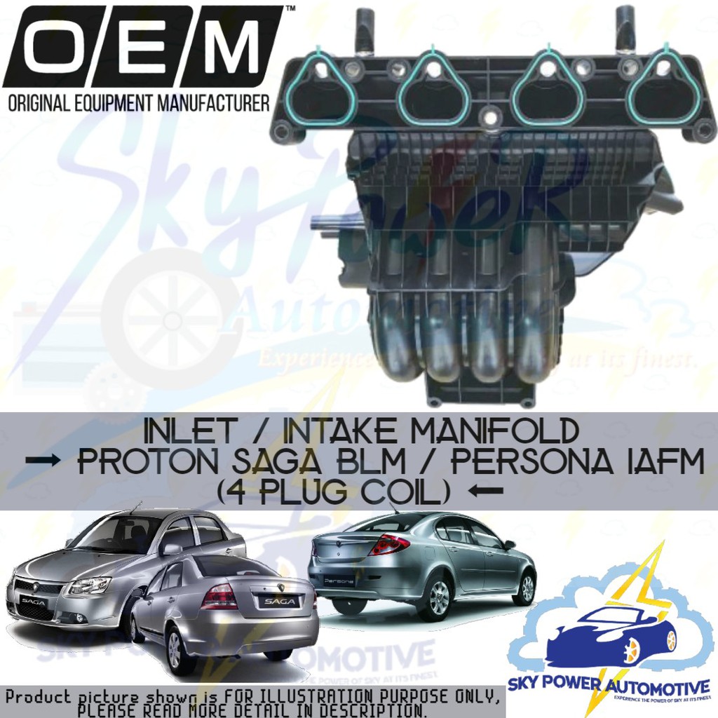 PROTON SAGA BLM / PERSONA IAFM (4 PLUG COIL) INLET / INTAKE MANIFOLD ...