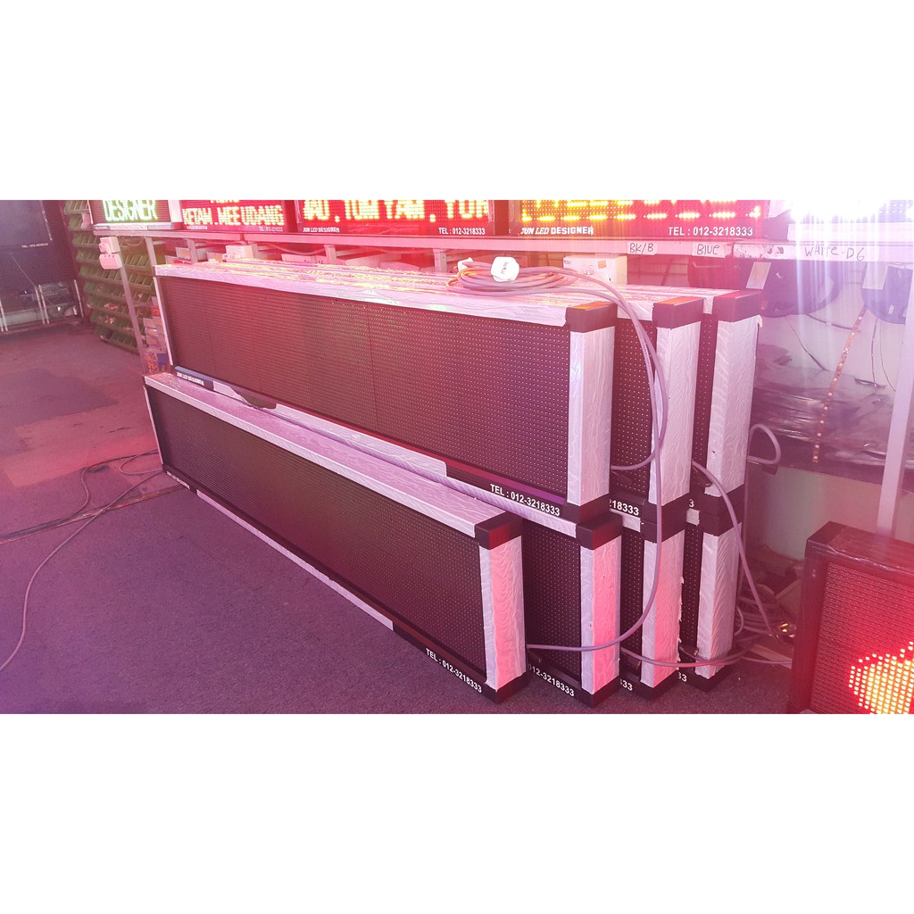 LED Display Sign Board Wifi control Rainbow Wording LED running sign ...