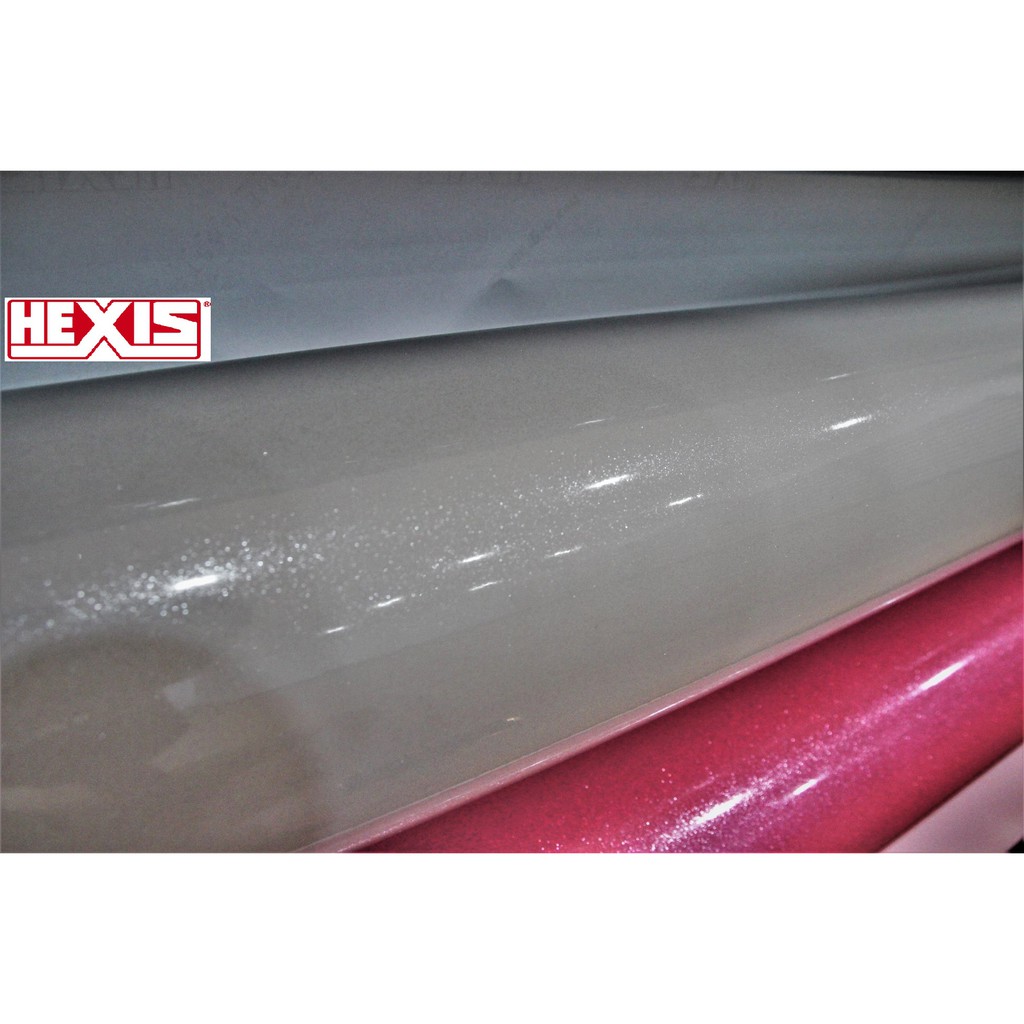 Gloss Saturn White Glitter Vinyl Wrap HEXIS Car Sticker HX20BSAB BIKE ...