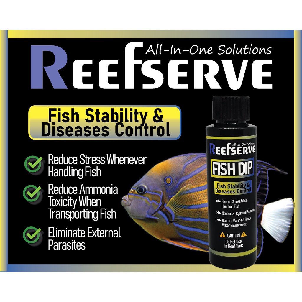 FISH DIP 100ml REEFSERVE/ Fish Stability & Diseases Control/ Fresh ...