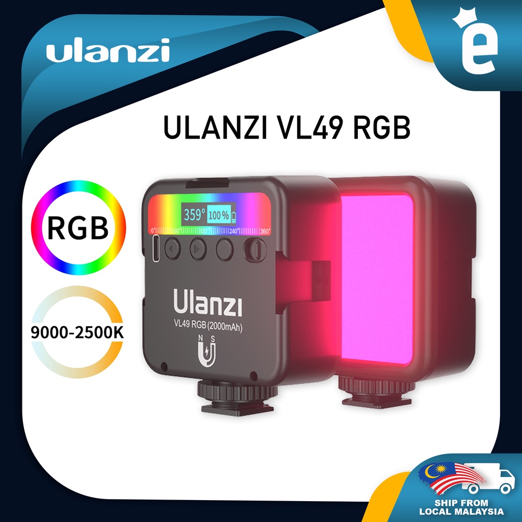 New Ulanzi VL49 Mini Portable Pocket Photographic Lighting RGB LED ...