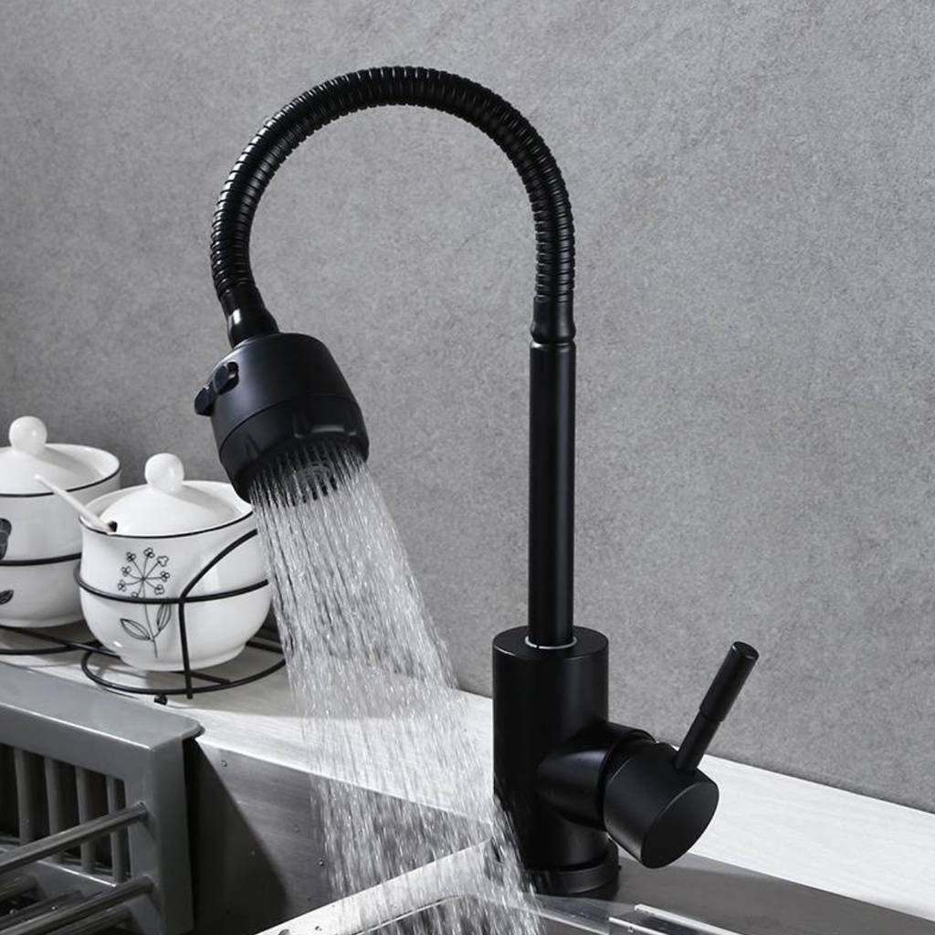 Flexible Kitchen Faucet Sink - Stainless Steel Flexible Rotating Shower ...
