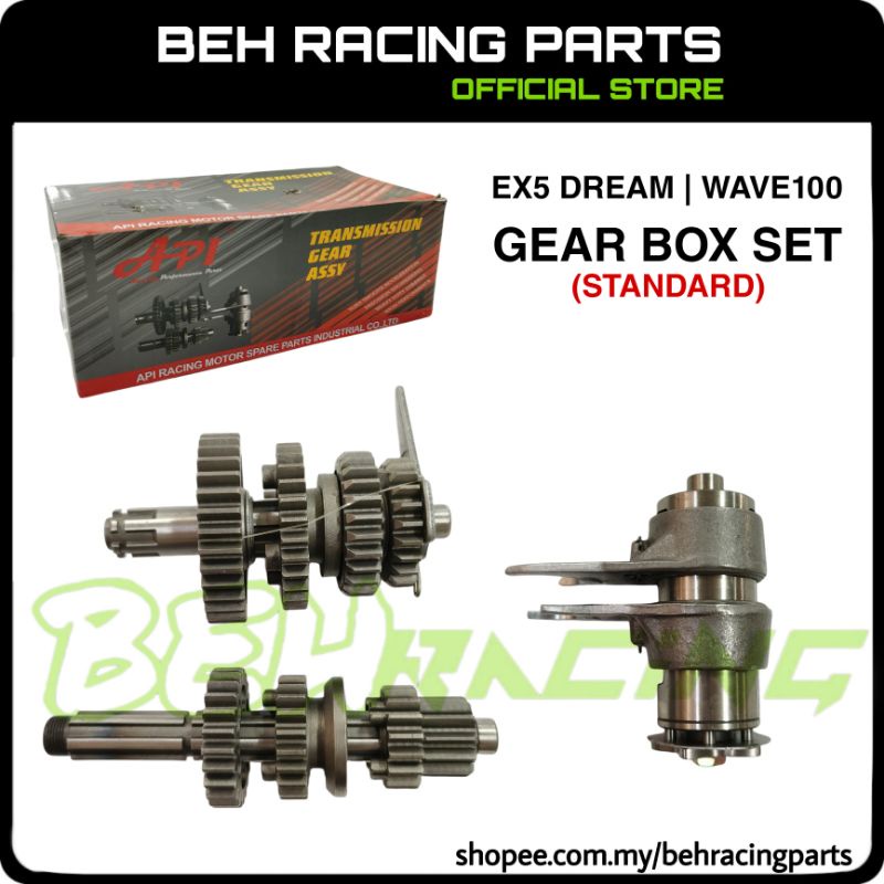 API TRANSMISSION GEAR BOX SET (STANDARD) EX5 DREAM/ WAVE100/ EX5 CLASS 1/ CT100/ KRISS100/MR1 ...