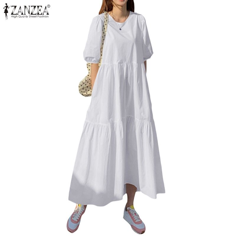 White Beach Dress Saiz 2XL ready stock Malaysia new | Shopee Malaysia