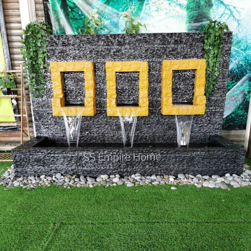 Feng Shui W07-A Fibreglass 8x3x5 Wall Water Pond Kolam Air Garden Water ...