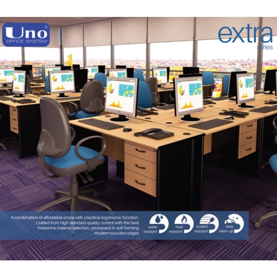 Uno Extra Complete Work Desk | Shopee Malaysia