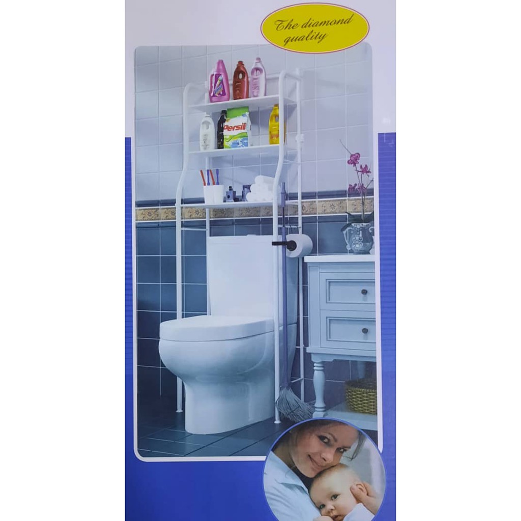3 Tier Bathroom Storage Rack / Toilet Rack / Rak Tandas / Rak serbaguna ...