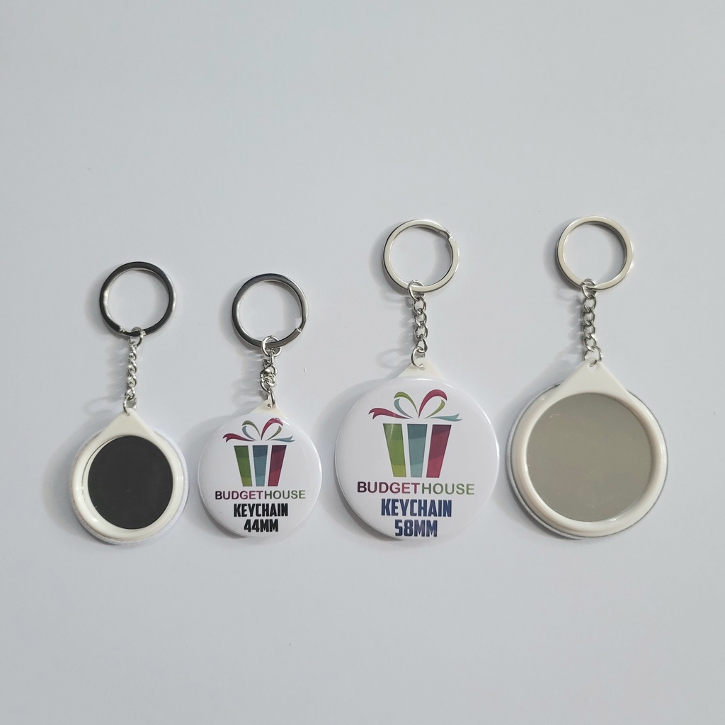 Custom Button Badge Keychain Mirror Printed Personal Keychain with ...