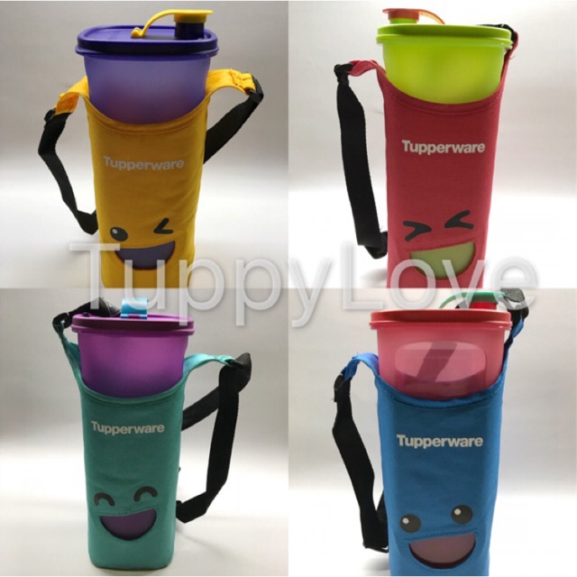 Tupperware Smiley Bottles 2L Free Strainer with Strap Pouch Fridge ...
