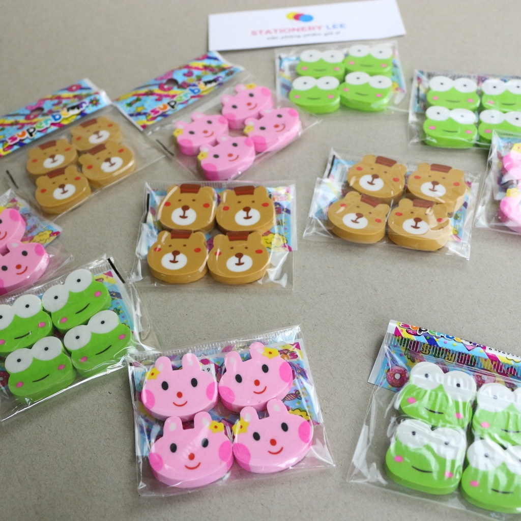 Set of 1 pack - cute gum mixed with cute and adorable patterns (4 gum 1 ...