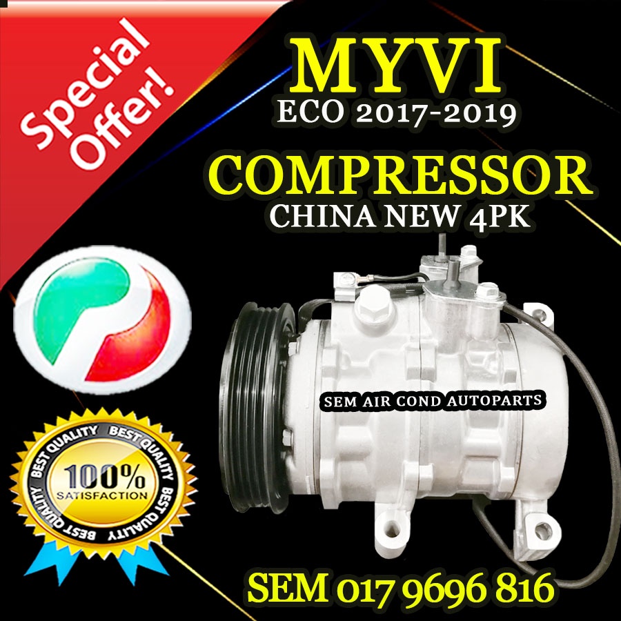 PERODUA MYVI ECO 2017-2019 YEAR 1.5CC OEM CHINA NEW 4PK COMPRESSOR ...