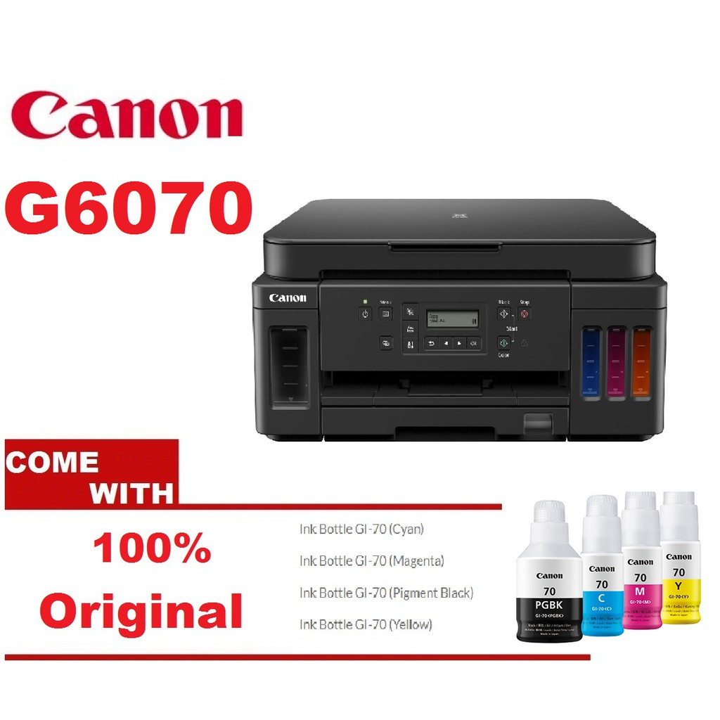 Canon PIXMA G6070 Refillable Ink Tank Wireless All-In-One Print Copy ...