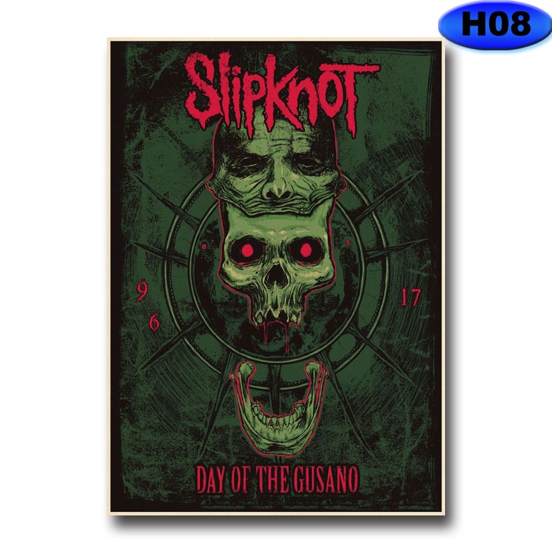 Vintage Heavy Metal Band Posters Rock Band Slipknot Kraft Paper Posters ...