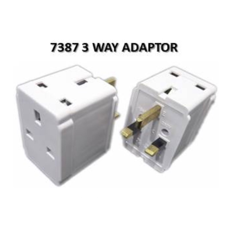 3 WAY ADAPTOR 7387 Apro / Geloof / Ops , Plug Adapter (Ready Stock ...