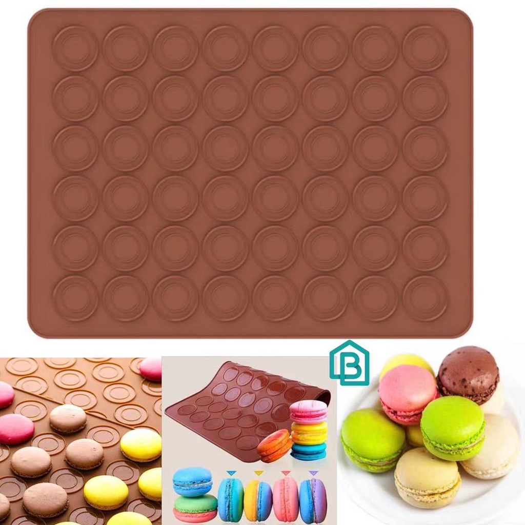 Quality Silicone Macaroon Pastry Oven Baking Mould Sheet 30/48 Cavity ...