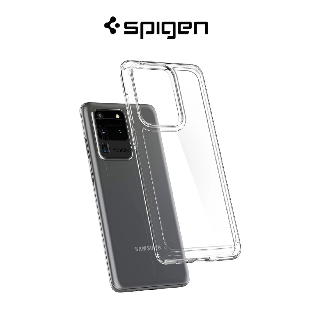 Spigen Samsung S20 Ultra Case Crystal Hybrid Mil-Grade Certified Drop Protection Casing Phone ...