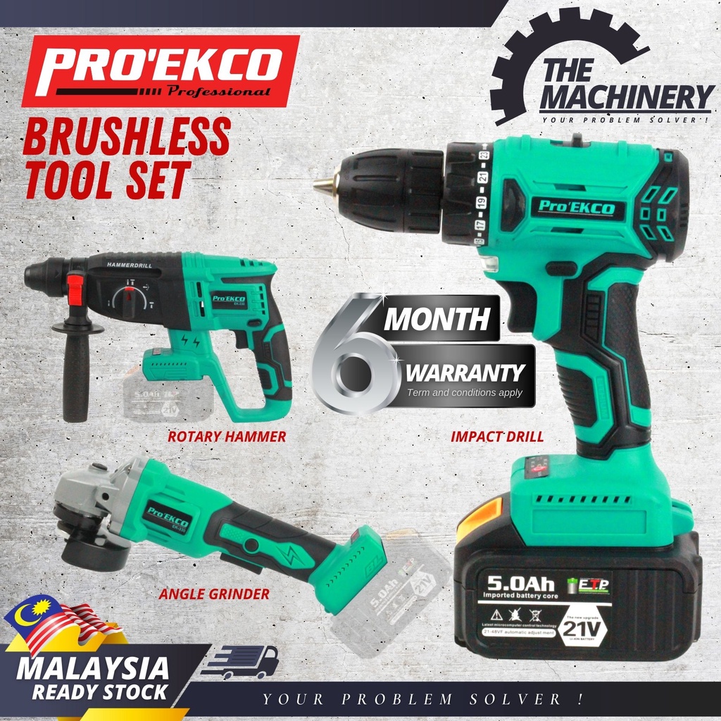 THEMACHINERY PRO' EKCO / LADDERMAN EK-330 / EK330 3Pcs Impact Drill ...