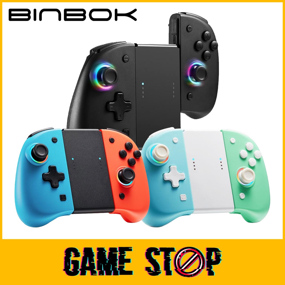 Nintendo Switch Binbok JoyCon Joy-Con Controller Black / Neon / Animal ...