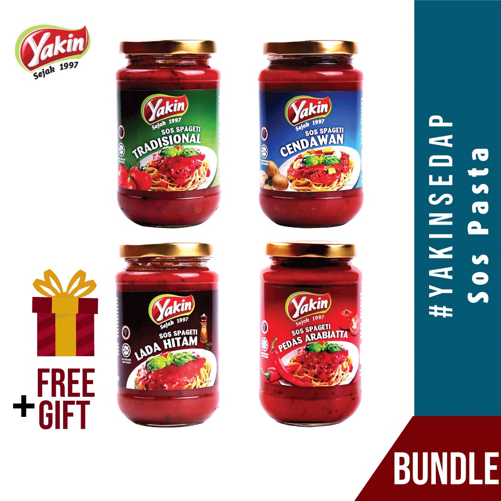 YAKIN SEDAP Bundle Mix 4x Sos Pasta (350g) + FREE GIFT | Shopee Malaysia