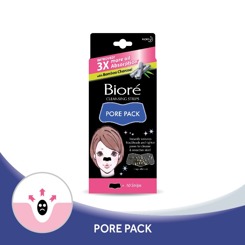 BIORE Pore Pack Black Strip (10s) | Shopee Malaysia