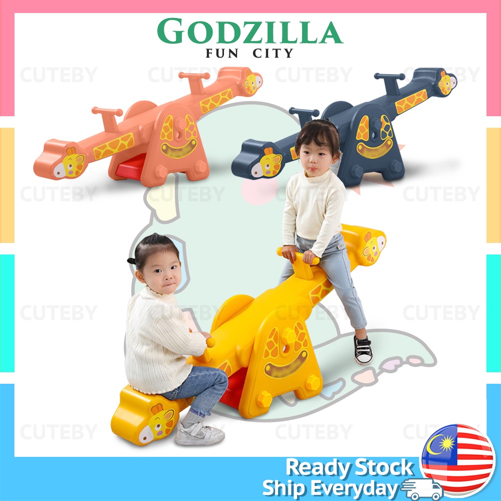GIRAFFE SEESAW Rocking Jongket Kids Playground Double Seesaw Jongkang ...