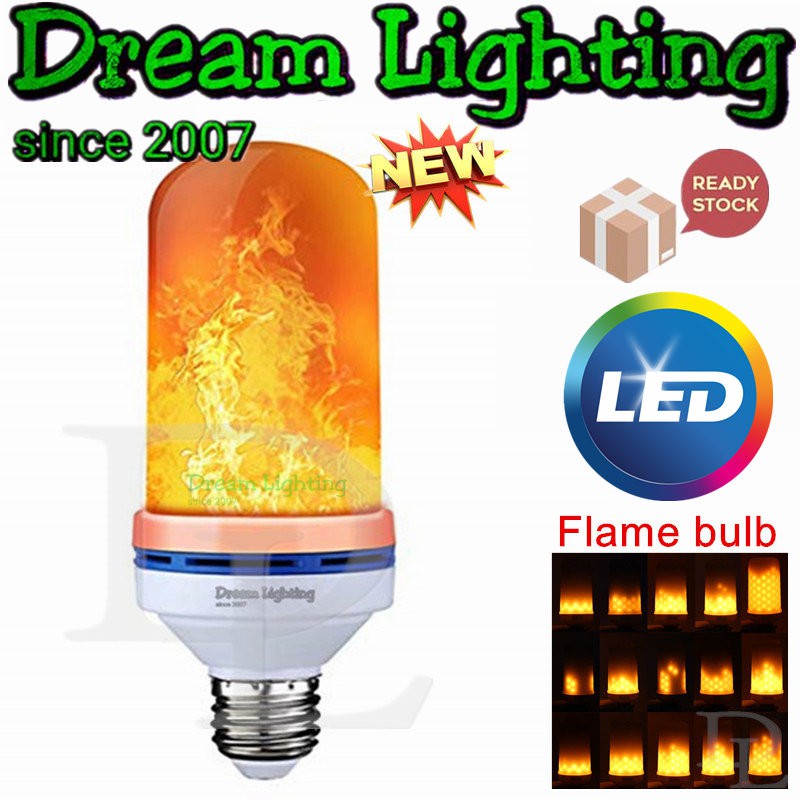 Dream Lighting / 9W LED Flame Light Bulbs Fire Flicker Effect Lamp ...