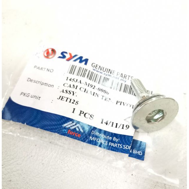 SYM JET125 Cam Chain Ten. Pivot Assy 100%ORIGINAL 1453A-M92-0000 | Shopee Malaysia