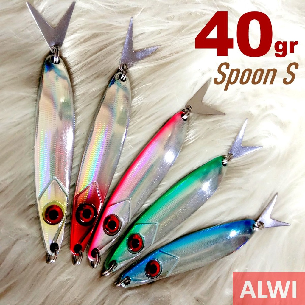 Spoon "S" VIP Bait 40gr+Split Ring~Stainless (Tenggiri, Barracuda ...