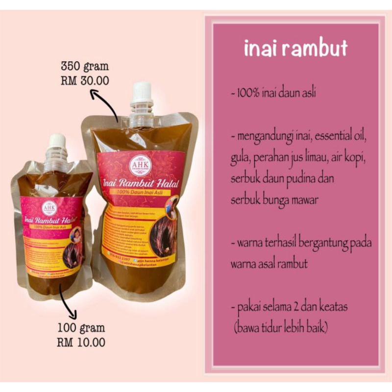 [ Henna Rambut By AHK ] Inai Rambut Halal 100% Daun ini Asli banyak ...