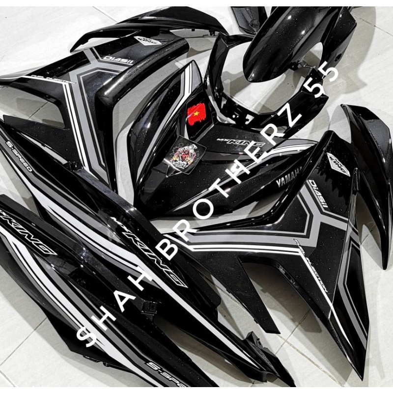 COVERSET Y15 V1/V2 CUSTOM MX KING VIETNAM HITAM GREY 2022 METALLIC ...