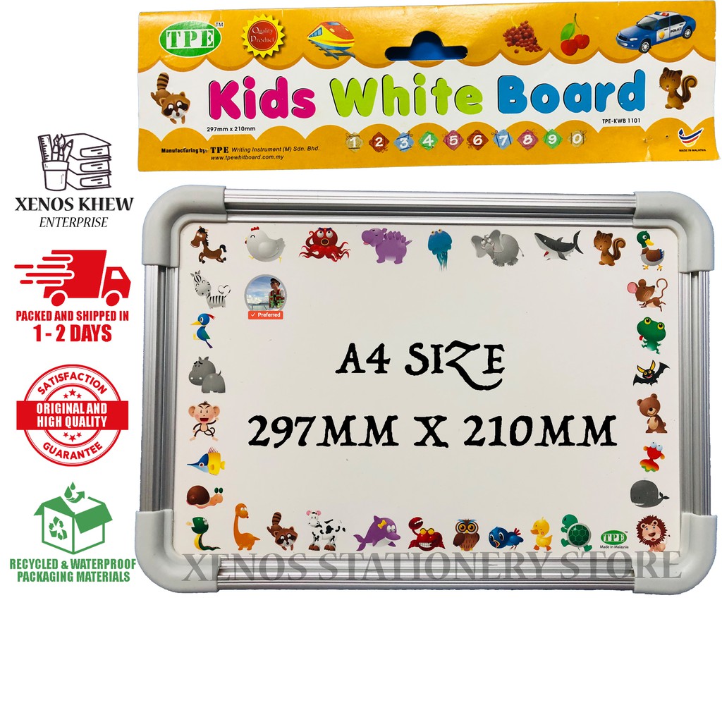KIDS WHITEBOARD / KIDS WRITING BOARD [ A4 SIZE / PREMIUM QUALITY ...