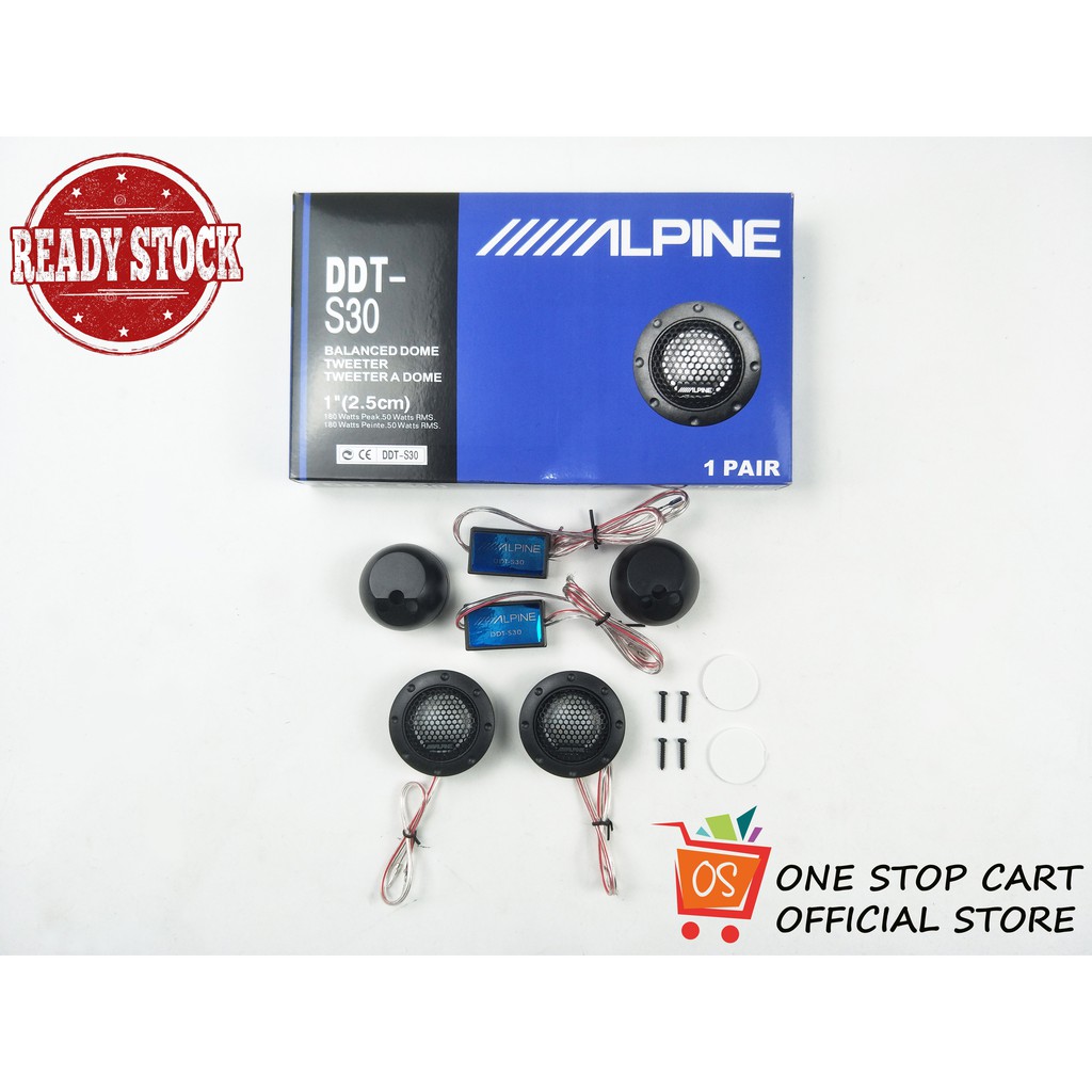 🇲🇾DDT-S30 ALPINE TWEETER CAR SPEAKER UNIVERSAL SUPER TITANIUM MAXIMUM ...